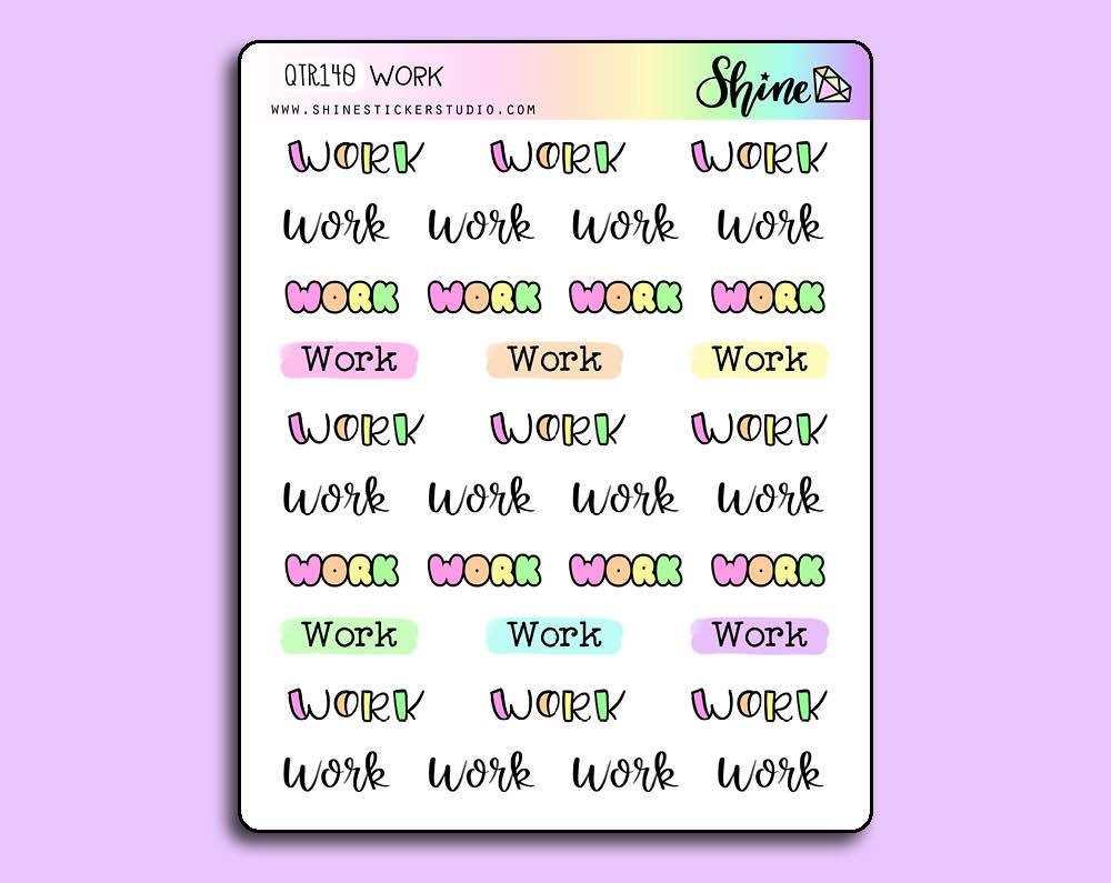 Work Stickers Planner Stickers Happy Planner Life Planner | Etsy