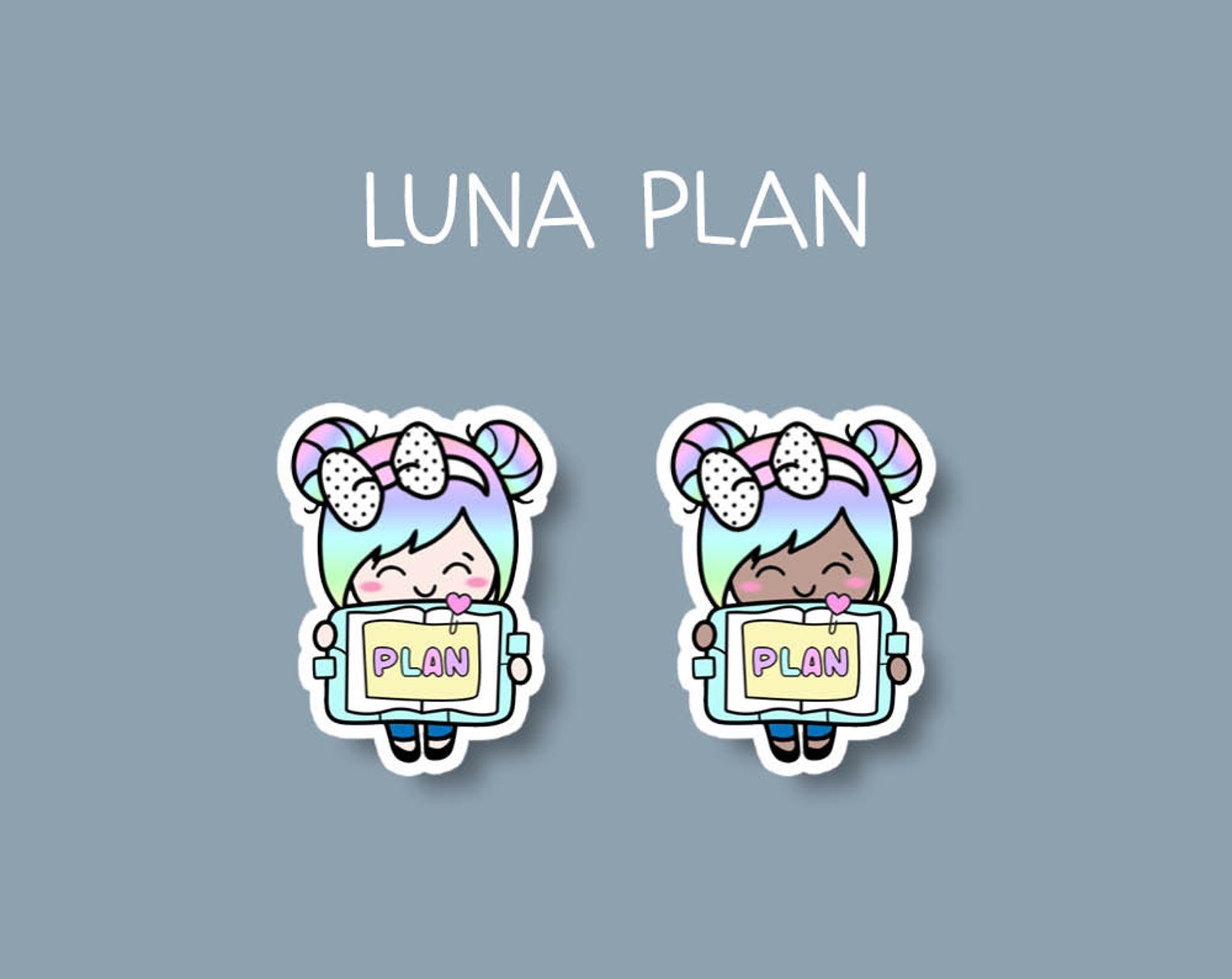 Luna Planner Girl Sticker DIE CUTS - Traveler's Notebook Scrapbook Die ...