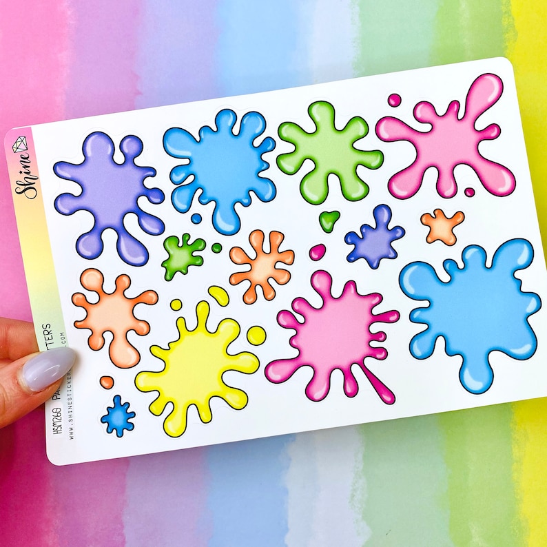 Paint Splatter Bujo Deco Stickers - Planner Stickers Recollections ...