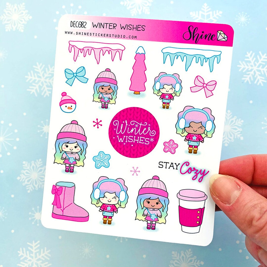 Winter Wishes Deco Stickers Planner Stickers Happy Planner Life Planner ...