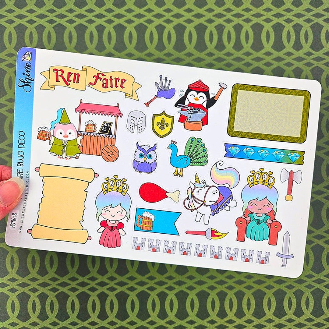 Ren Faire Bujo Deco Stickers Recollections Happy Planner Bullet ...