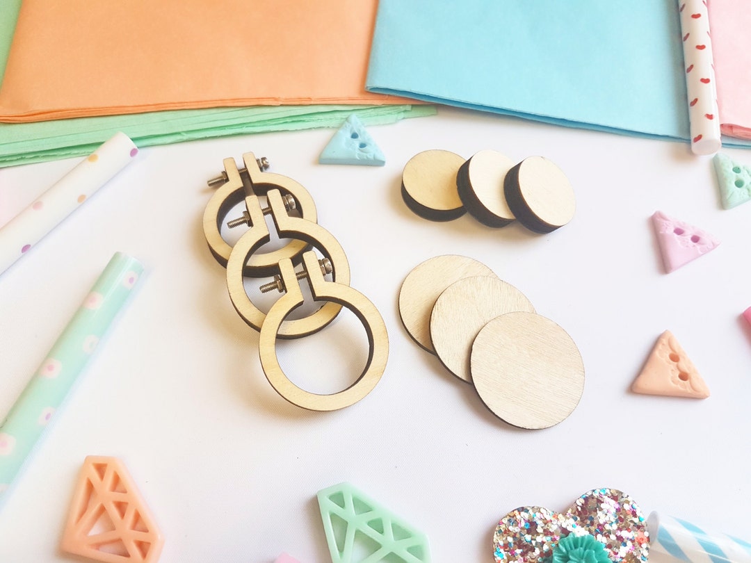 1.1" Mini Embroidery Hoop Frame DIY - 3 Pack - Mini Hoops - Miniature ...