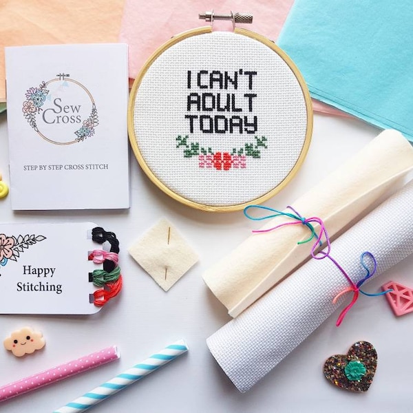Adult Cross Stitch Kit - Etsy UK