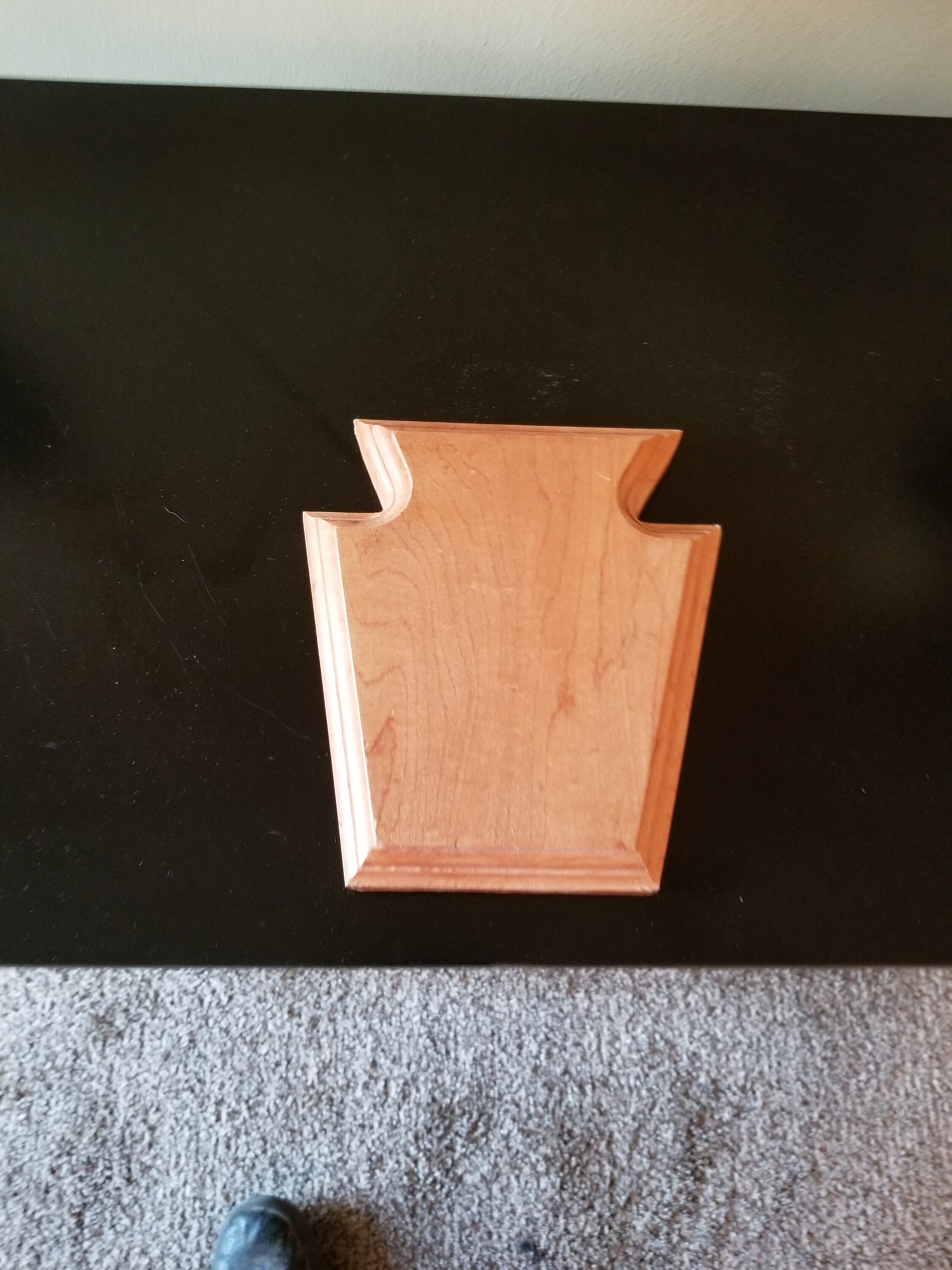 Small Solid Maple Keystone Shaped Plaque - Etsy