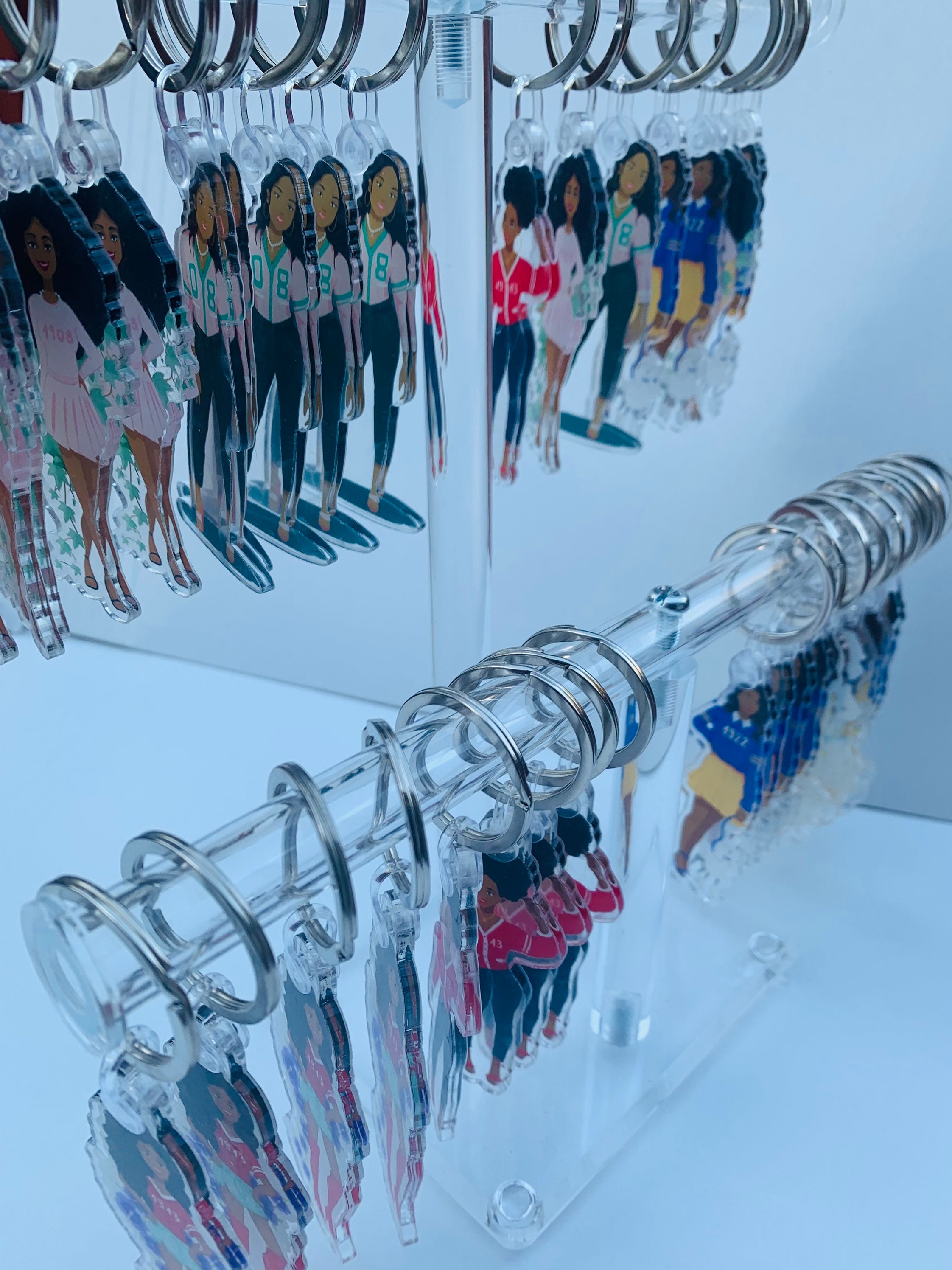 Black Girl Sorority Keychains Black Girl Divine 9 Acrylic - Etsy