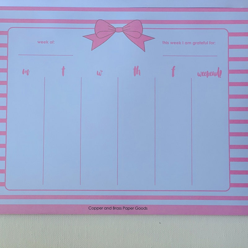 Weekly Planner Pad - Etsy