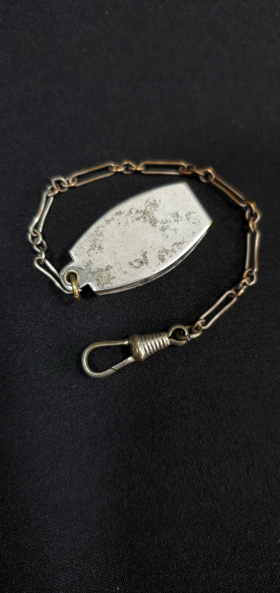 Antique Victorian Pocket Watch Chain Fob With 1 Inch Belt Loop Holder ...