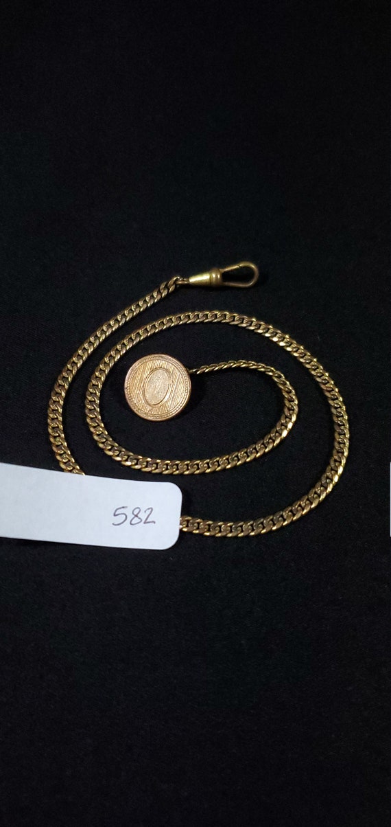 Antique Pocket Watch Chain Fob Button Hole Fob Button… - Gem