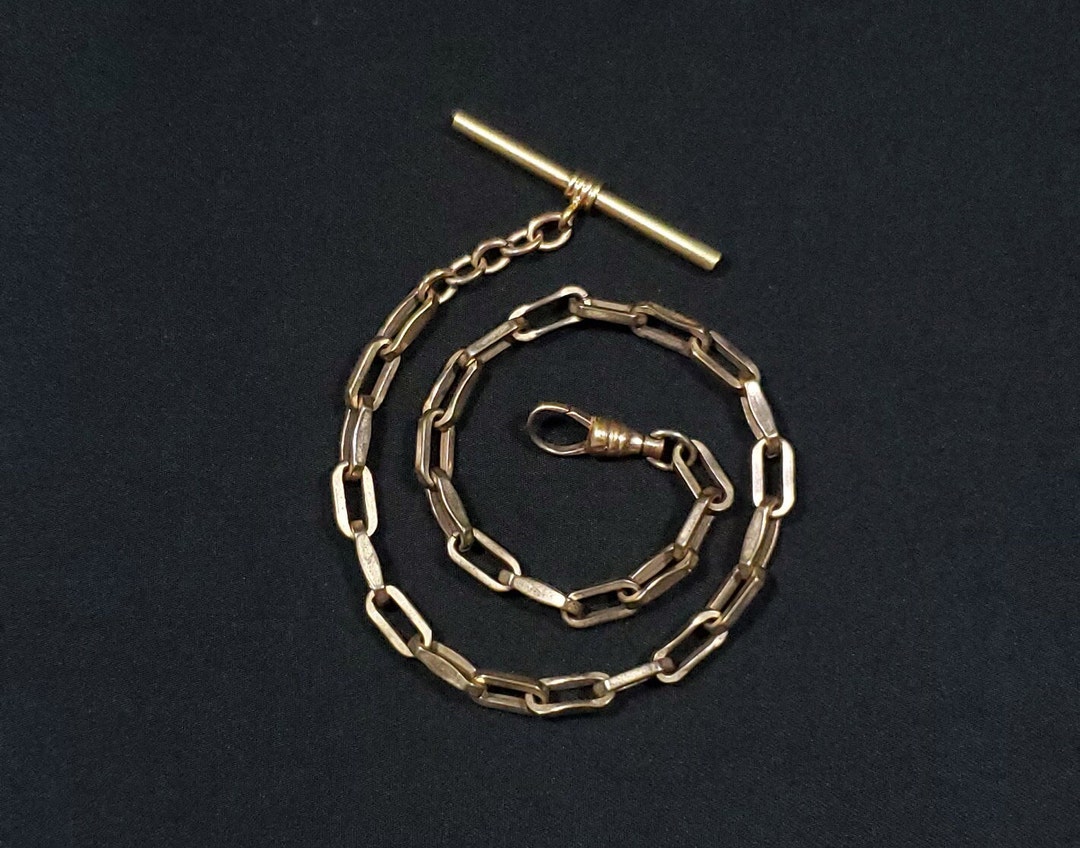 Antique Victorian Pocket Watch Chain Fob Gold Filled 12 Inches Thick ...