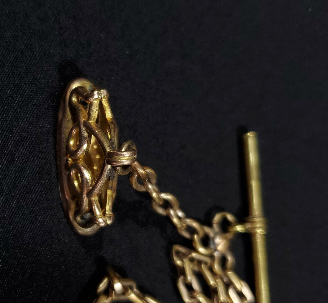 Antique Victorian Pocket Watch Chain Fob With Wax Stamp Fob Charm Box ...