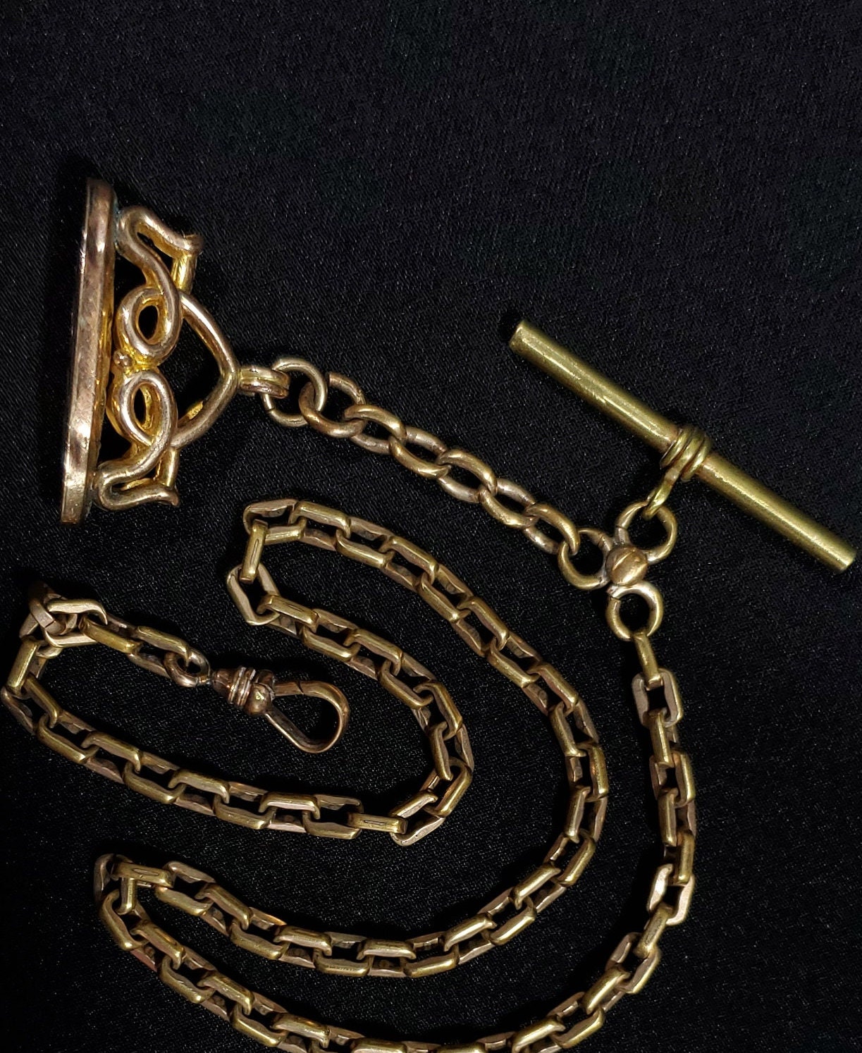 Antique Victorian Pocket Watch Chain Fob With Wax Stamp Fob Charm Box ...