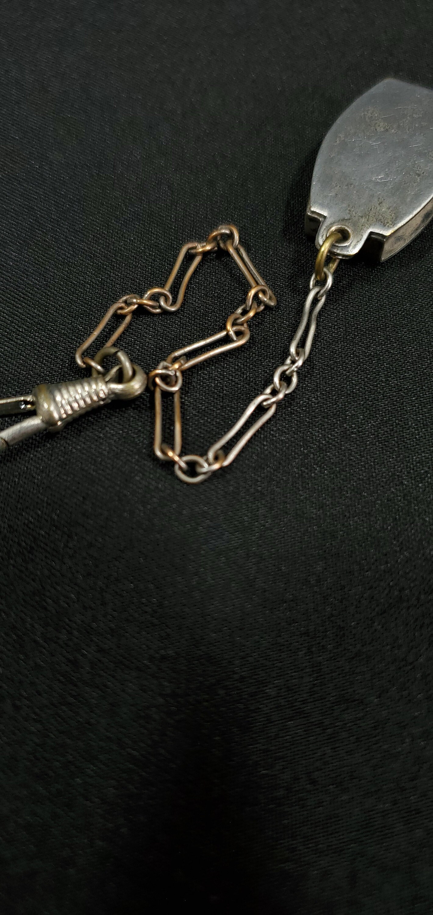Antique Victorian Pocket Watch Chain Fob With 1 Inch Belt Loop Holder ...