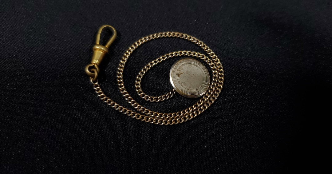 Antique Victorian Pocket Watch Chain Fob Gold Filled Button Fob Downton ...