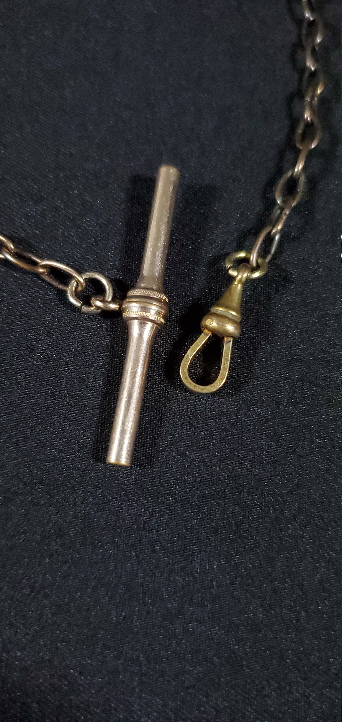 Antique Victorian Pocket Watch Chain Fob With Shield Fob Charm - Etsy