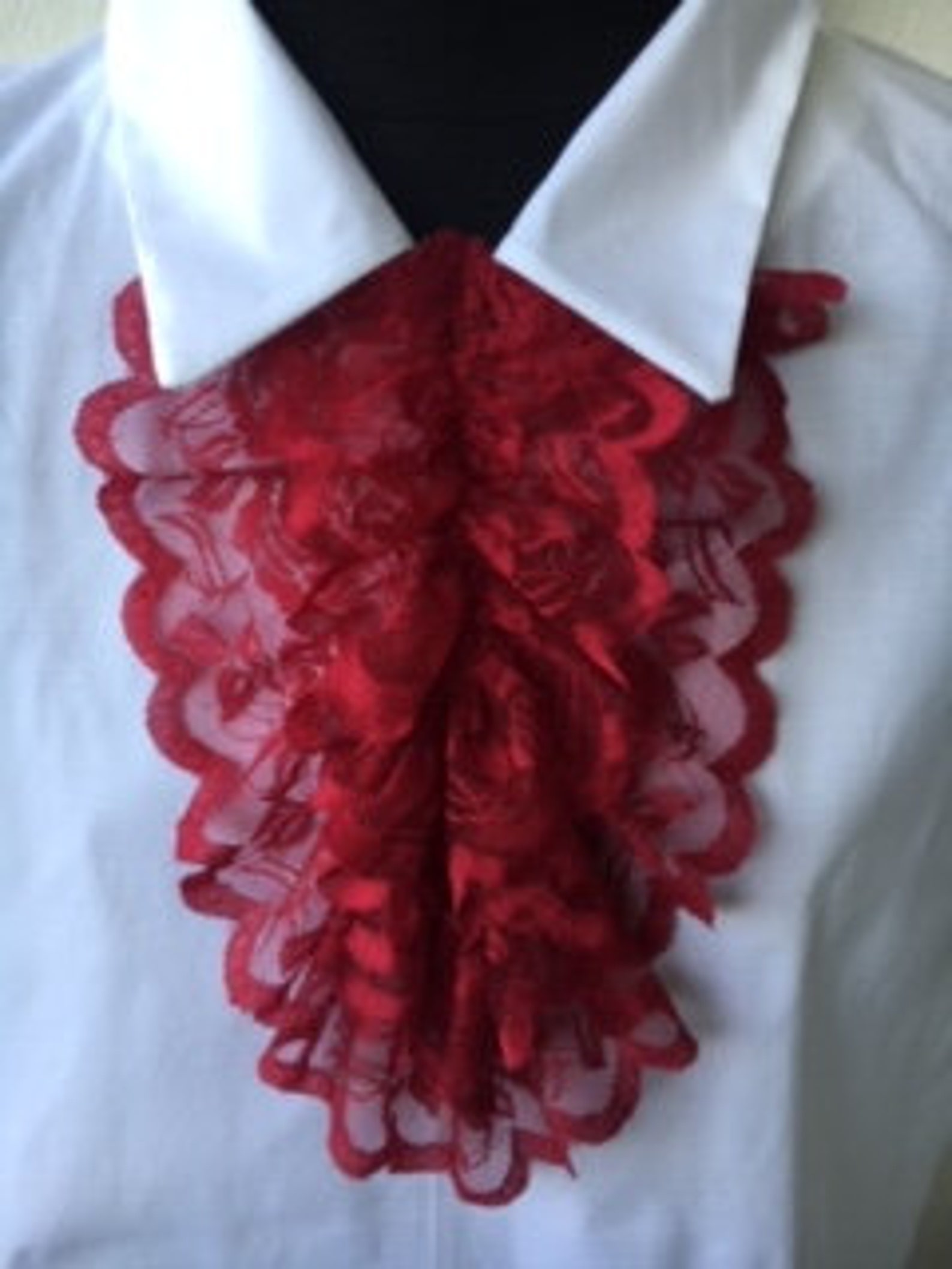 Victorian Jabot Collar Necktie medieval lace tie renaissance | Etsy