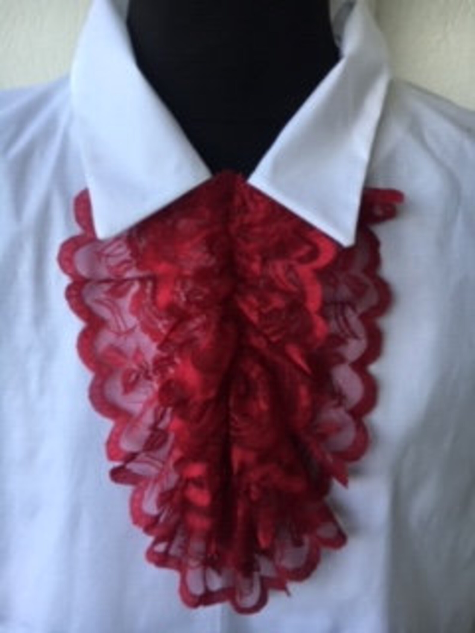 Victorian Jabot Collar Necktie medieval lace tie renaissance | Etsy