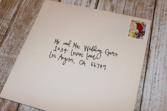Handwritten Invitation Envelopes | Etsy