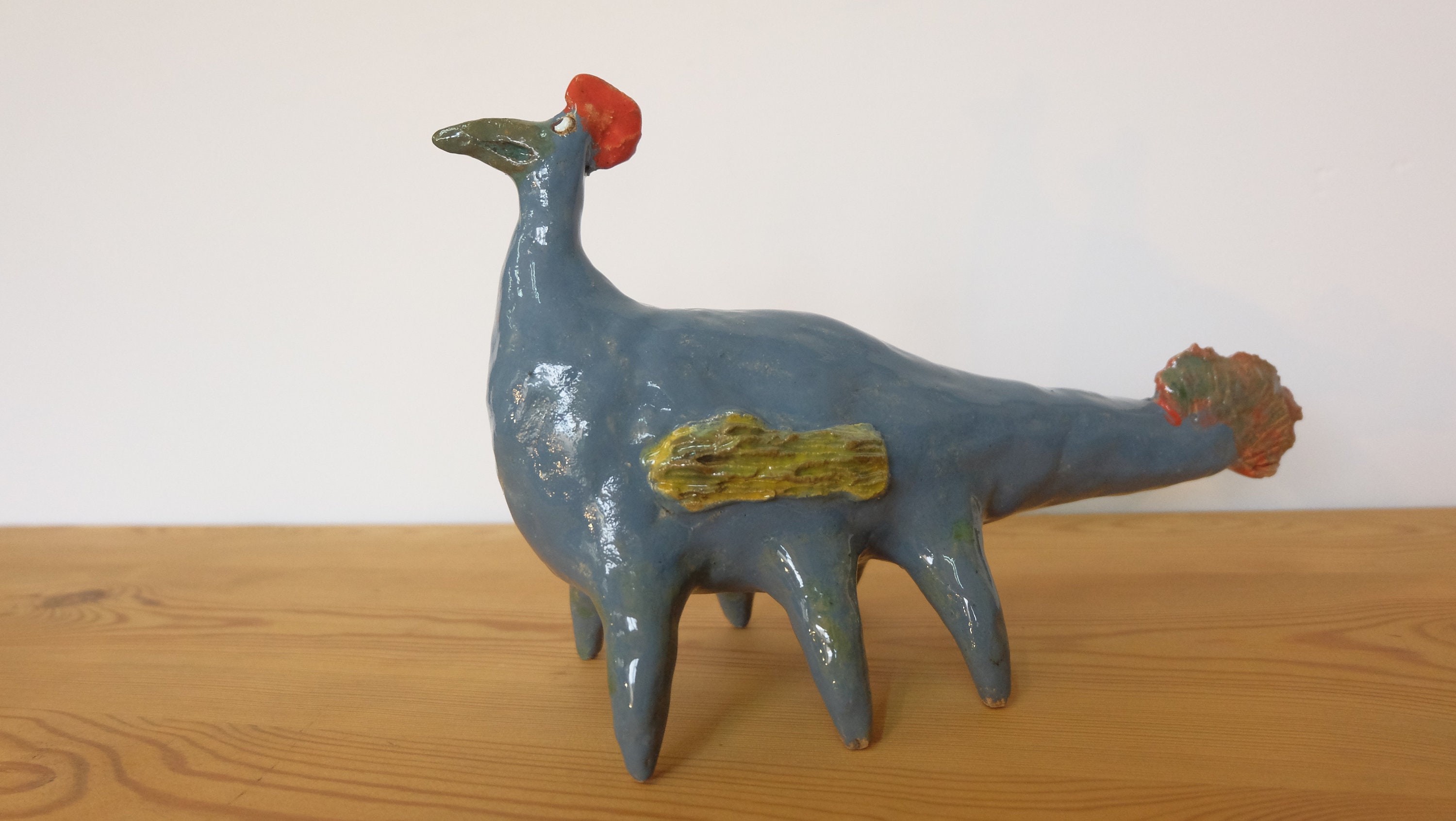 Ceramic Figurines Bird. Ceramic Fantasy Sculpture. Small Original Art ...