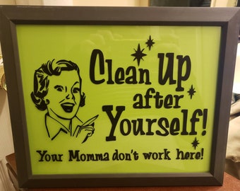 Clean up Kitchen Signs - Etsy