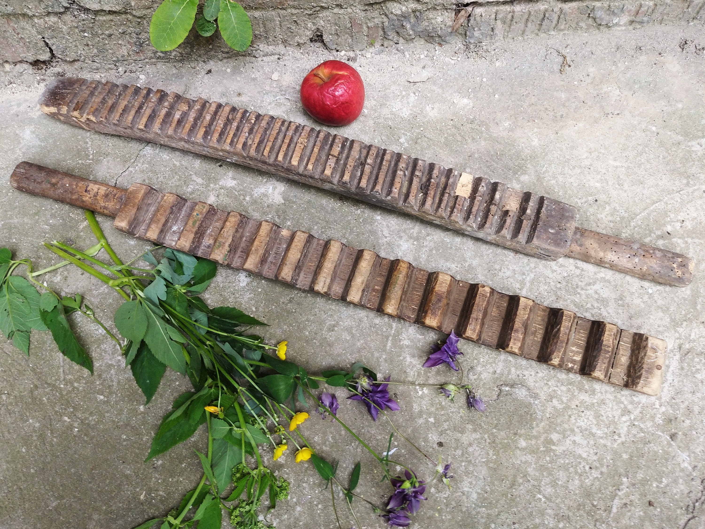 Primitive Antique Mangle Board Set Farmhouse Laundry Wall Decor Washing ...