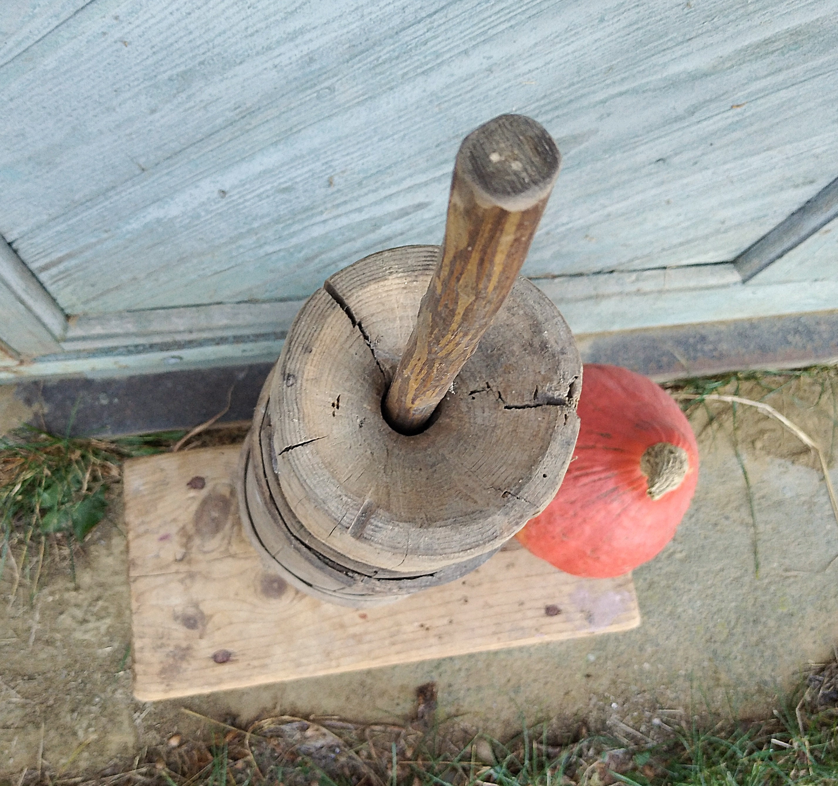Vintage Butter Churn Large Wooden Churn Antique Wood Primitive Kitchen ...