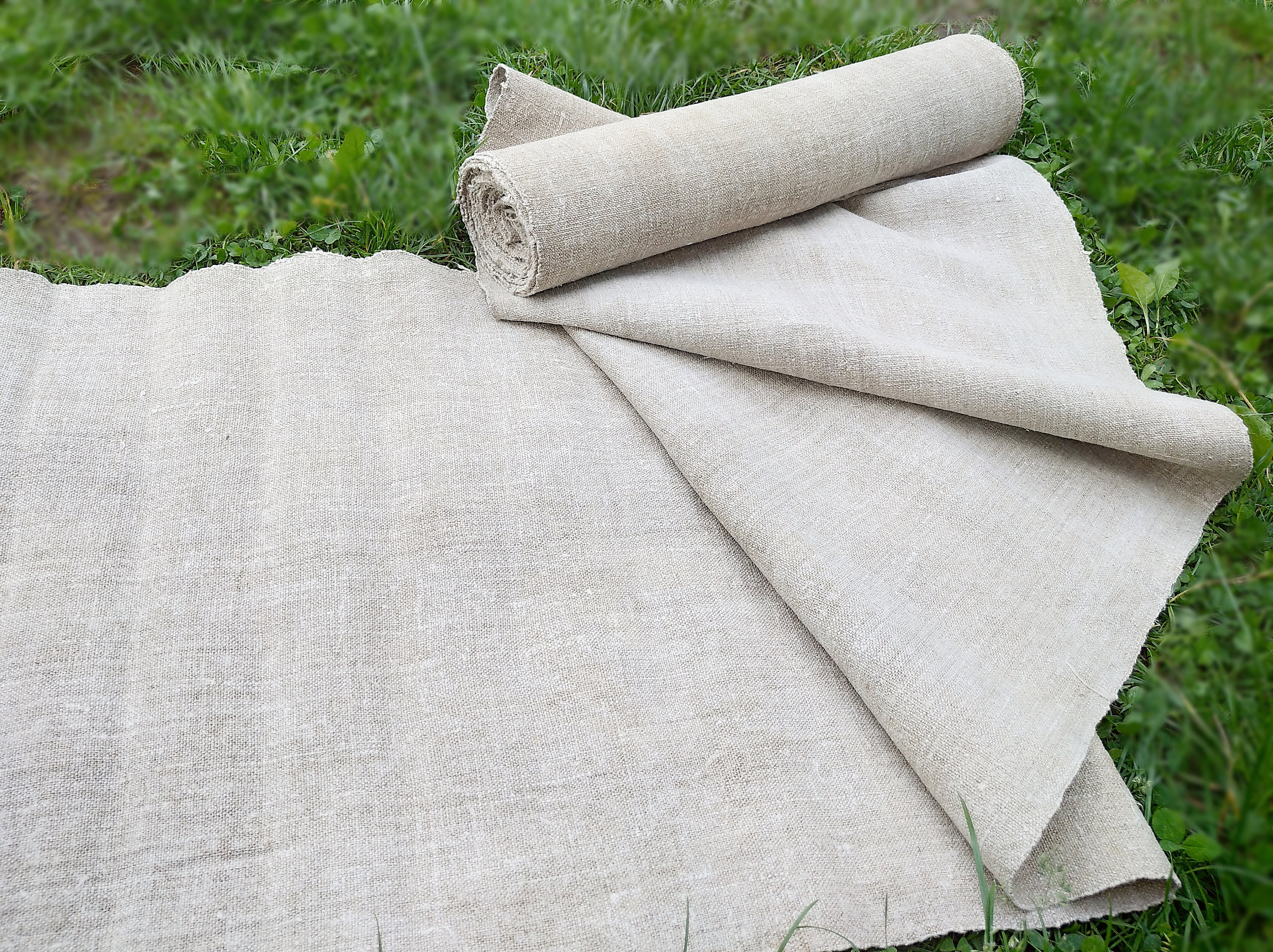 Antique Nettle Fabric 16 Yards 24 Homespun Cloth Roll Grain Sack Fabric ...