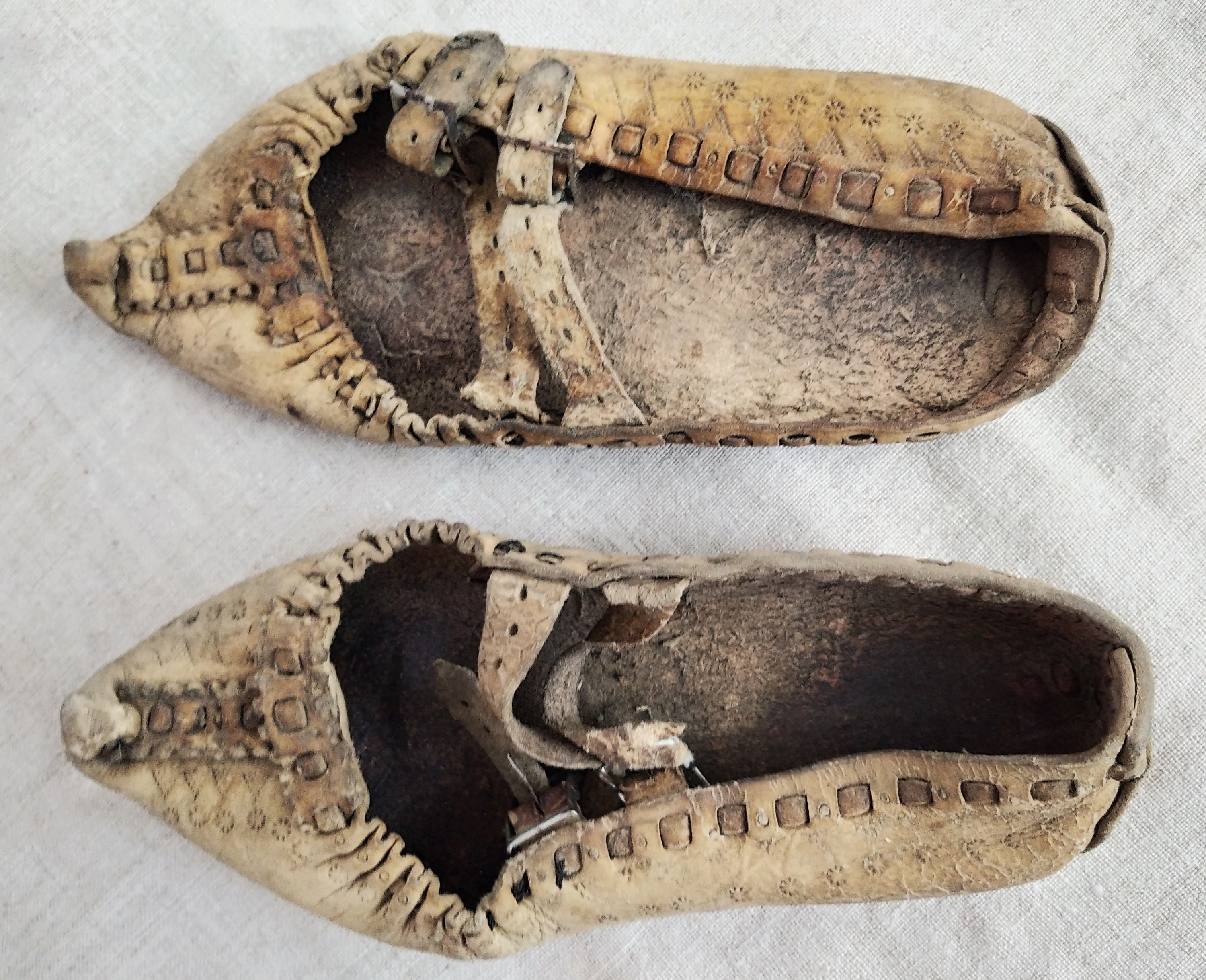 Antique Leather Shoes Primitive Peasant Shoes 1800s Moccasins | Etsy