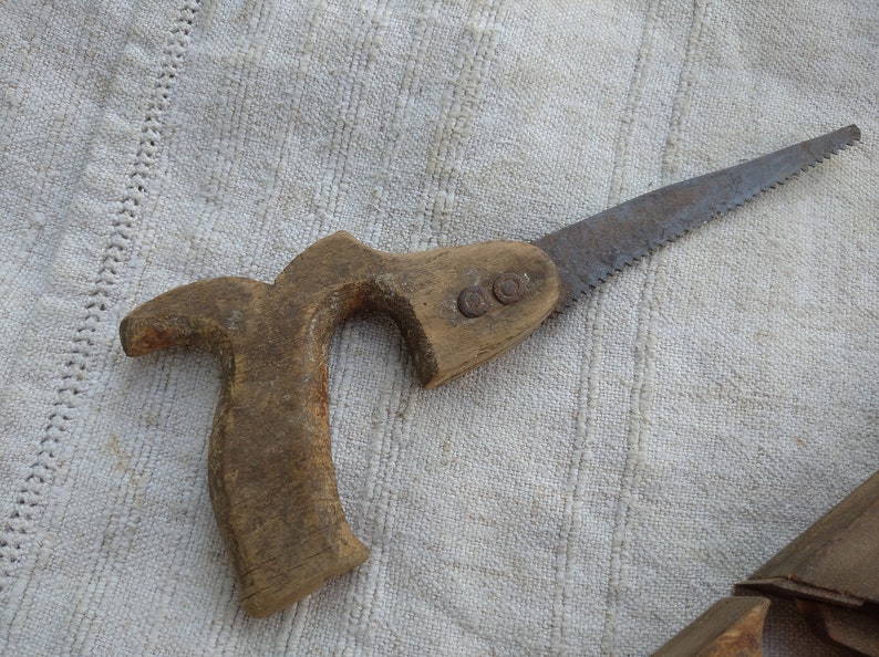 Antique Wooden Carpentry Tool Set Primitive Antique Tools Rustic ...