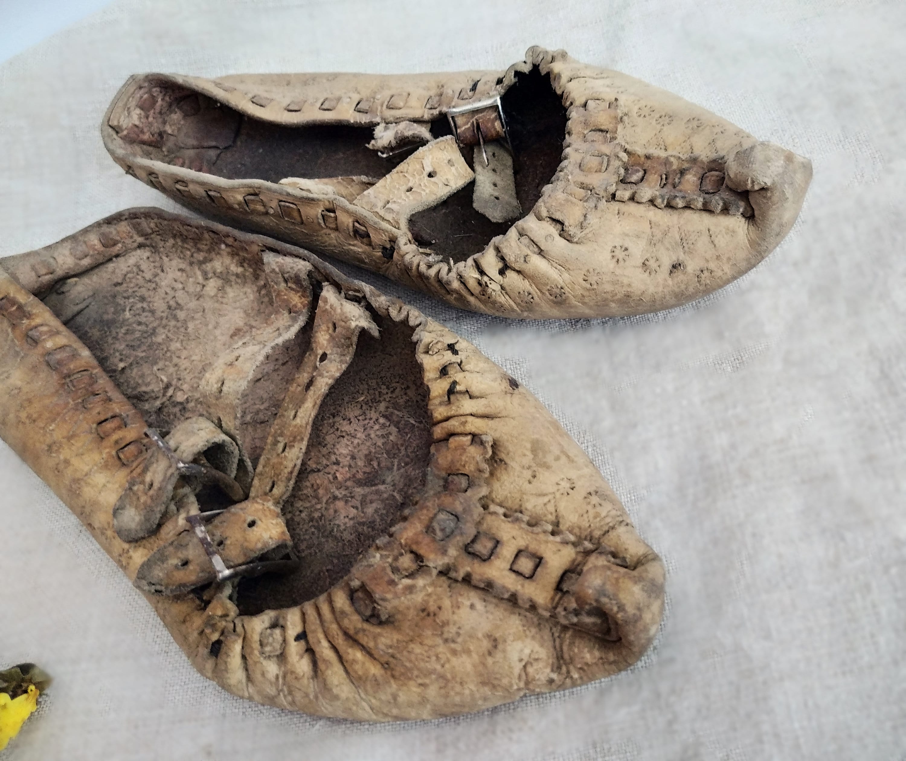 Antique Leather Shoes Primitive Peasant Shoes 1800s Moccasins | Etsy