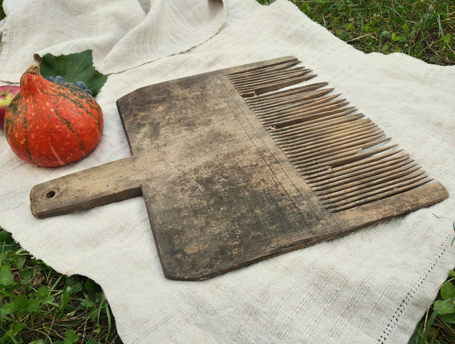 1800s Antique XXXL Wool Carding Comb for Rustic Home Decor Country ...
