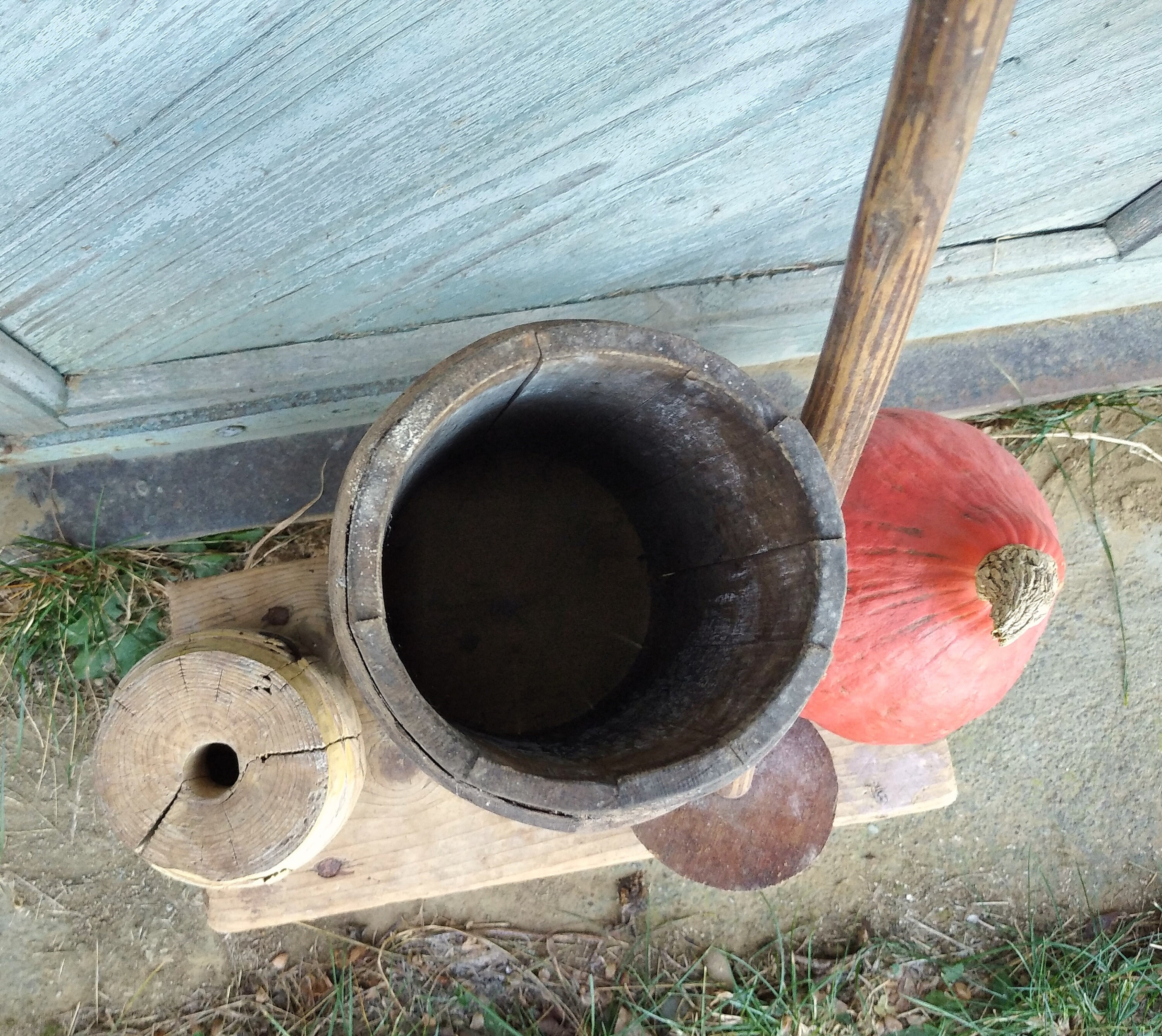 Vintage Butter Churn Large Wooden Churn Antique Wood Primitive Kitchen ...