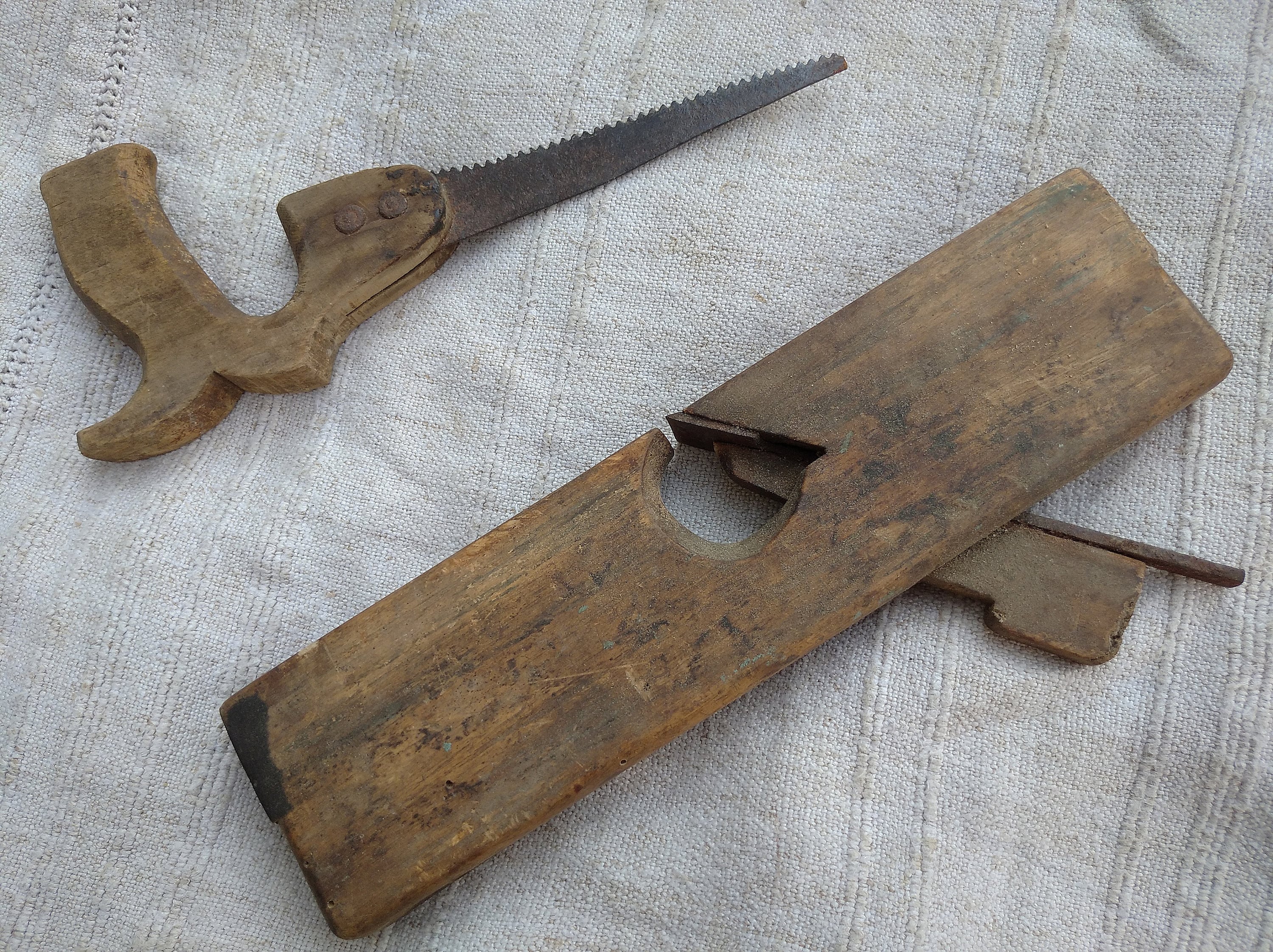 Antique Wooden Carpentry Tool Set Primitive Antique Tools Rustic ...