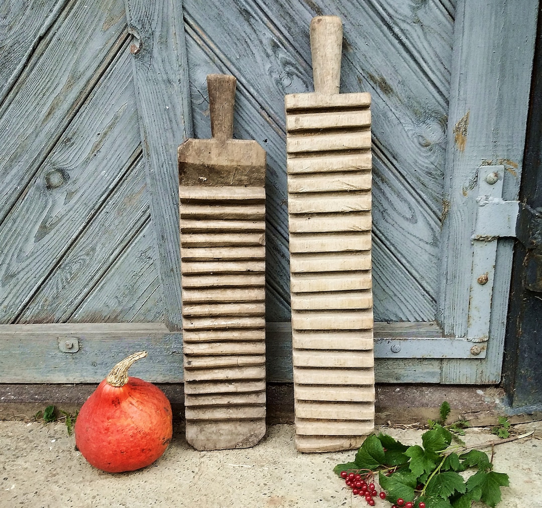 Primitive Antique Mangle Board Farmhouse Wooden Tool Washboard Washing ...