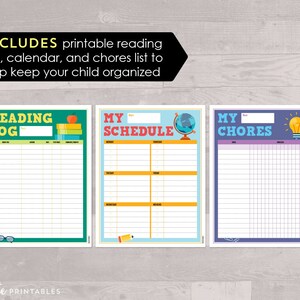 Kid Logs—chores, Schedule, and Reading PRINTABLES - (A4 or Letter) - Etsy