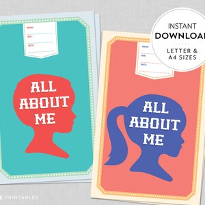 All About Me Printable - Record Your Child's Memories (A4 or Letter) - Etsy