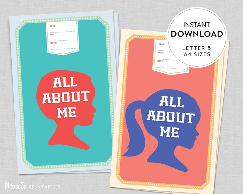 All About Me Printable - Record Your Child's Memories (A4 or Letter) - Etsy