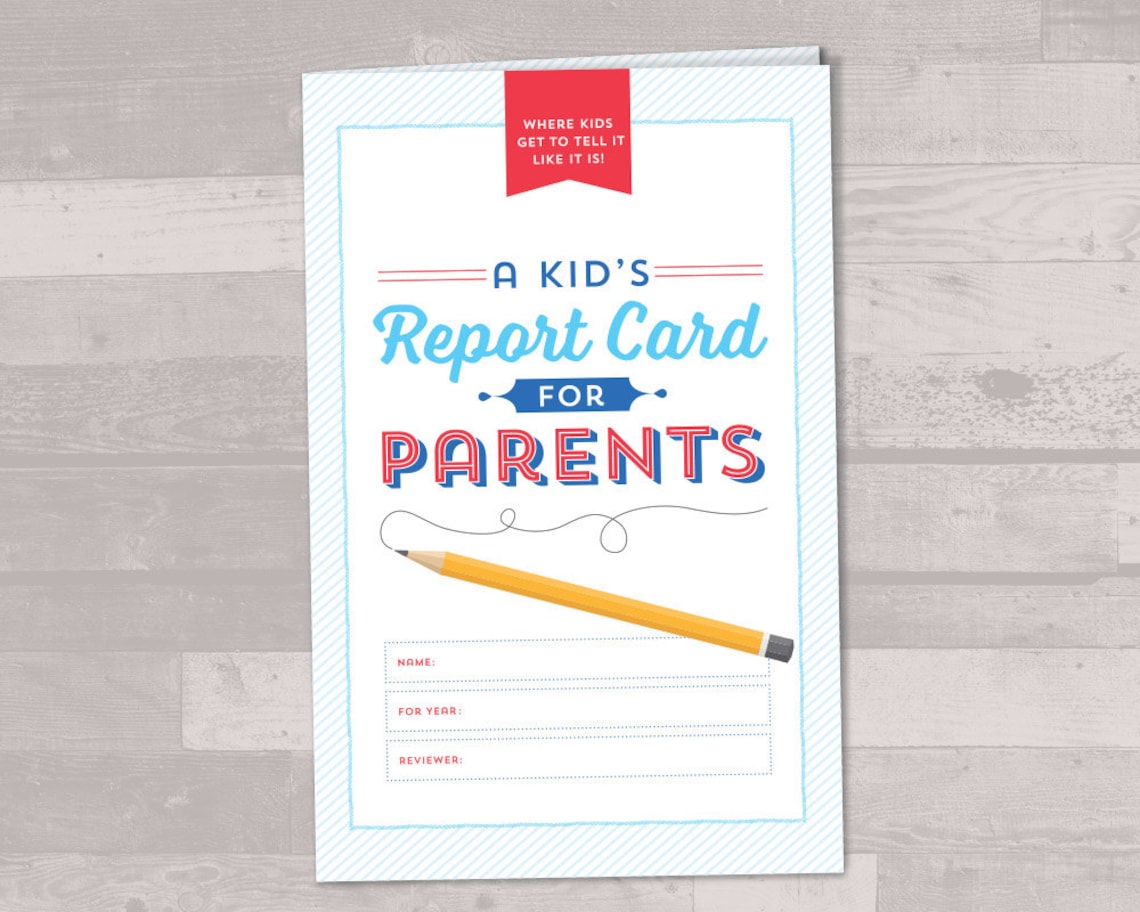 A Kid's Report Card for Parents - (A4 or Letter) PRINTABLE - Etsy