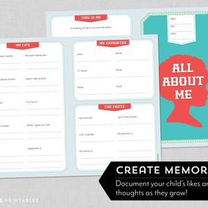 All About Me Printable - Record Your Child's Memories (A4 or Letter) - Etsy