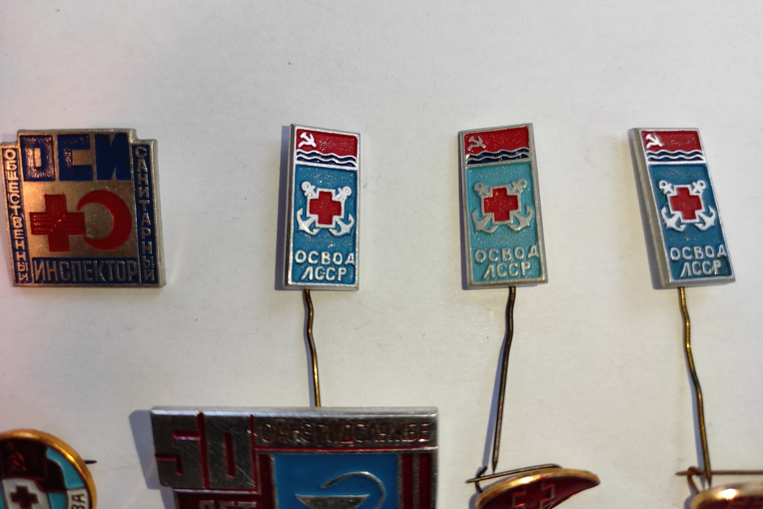 Soviet Red Cross Soviet Medicine Pins Badges Blood Drop Blood Donor ...