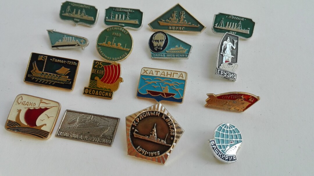 Badges With Ships, Soviet Ships, Soviet Badges, Pins, Civil Ships ...