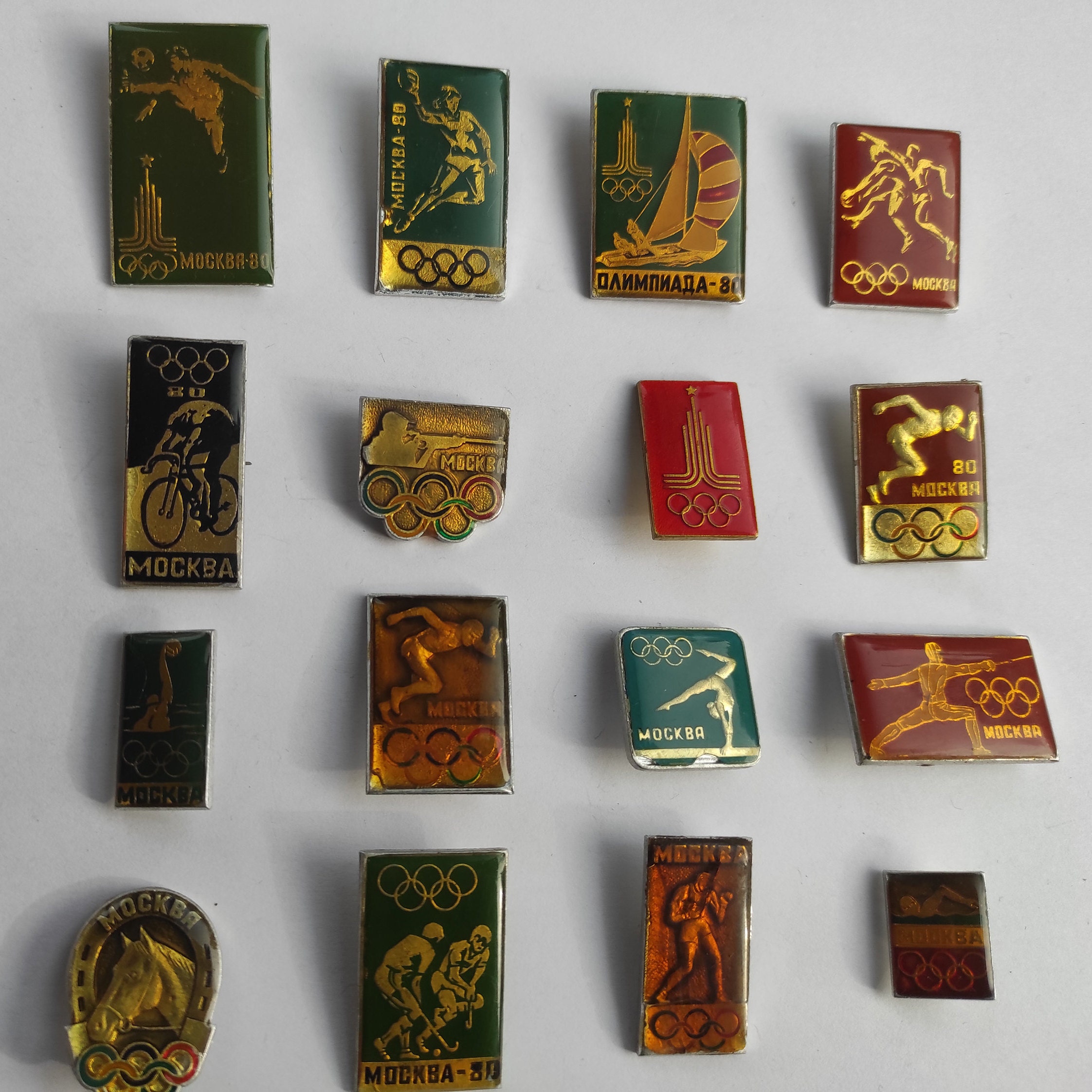 Olympic Moscow 1980 Olympics PINS Sport Badges Olympic Symbols Sports ...