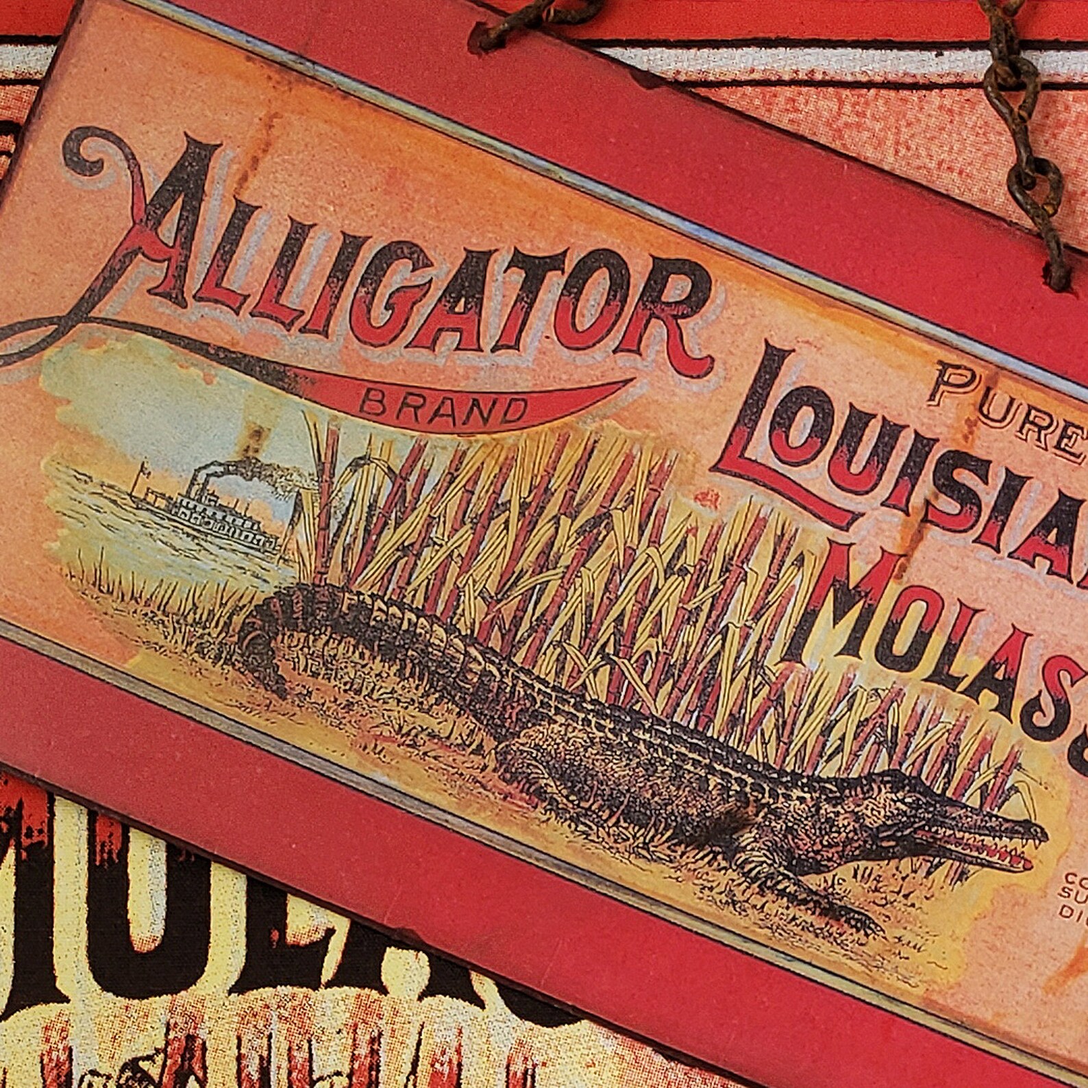 VINTAGE METAL SIGNS cajun Swamp alligator - Etsy