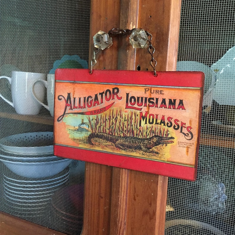 VINTAGE METAL SIGNS cajun Swamp alligator - Etsy
