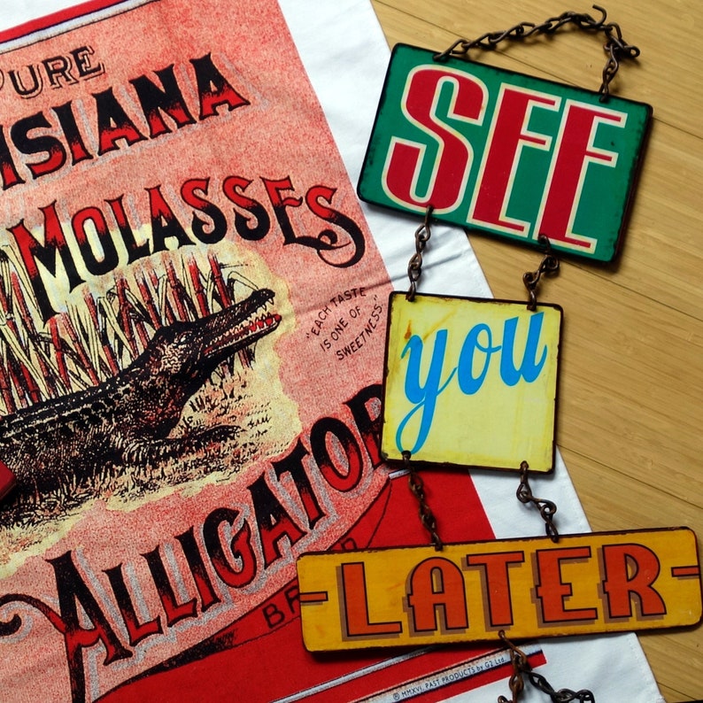 VINTAGE METAL SIGNS cajun Swamp alligator - Etsy