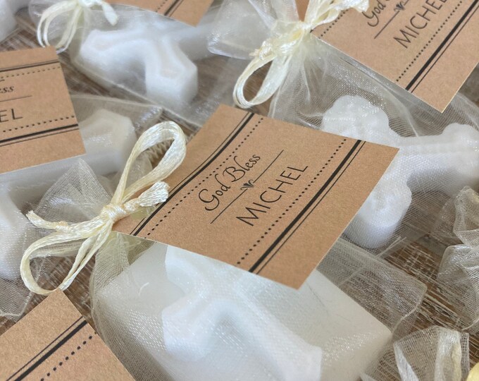 75 Homemade White Cross Shaped Soaps, Perfect Party Favors for Wedding ...