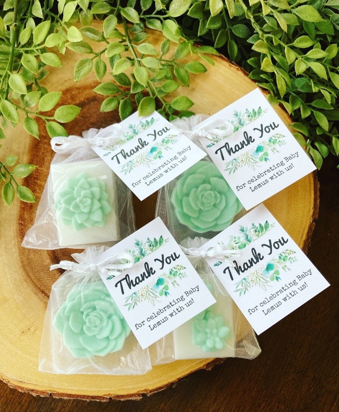 30 Adorable Little Handmade Infused Succulent Soaps, Perfect Party ...
