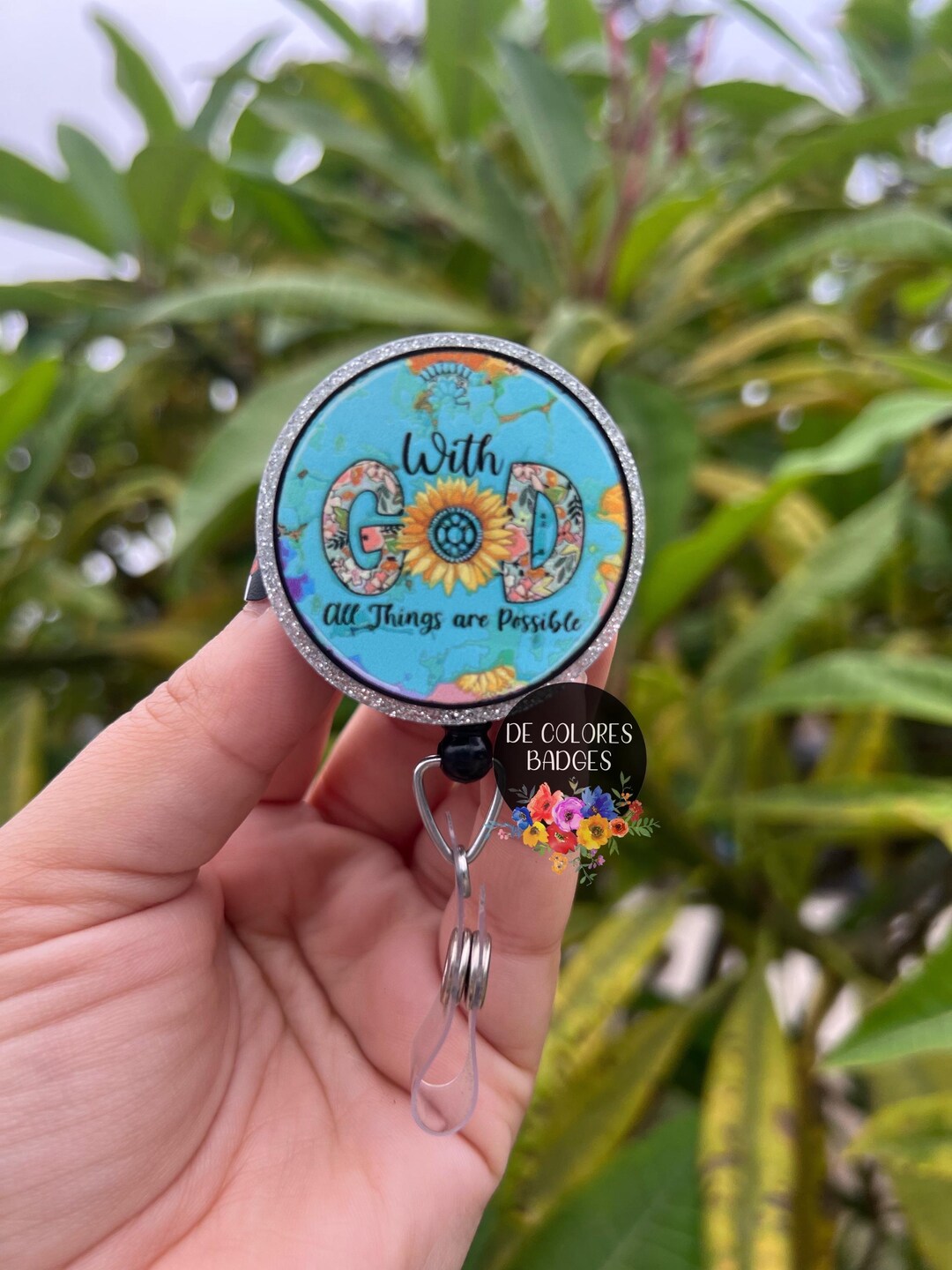 BIBLE VERSE Badge Reel, With God All Things Are Possible Matthew 19:26 ...