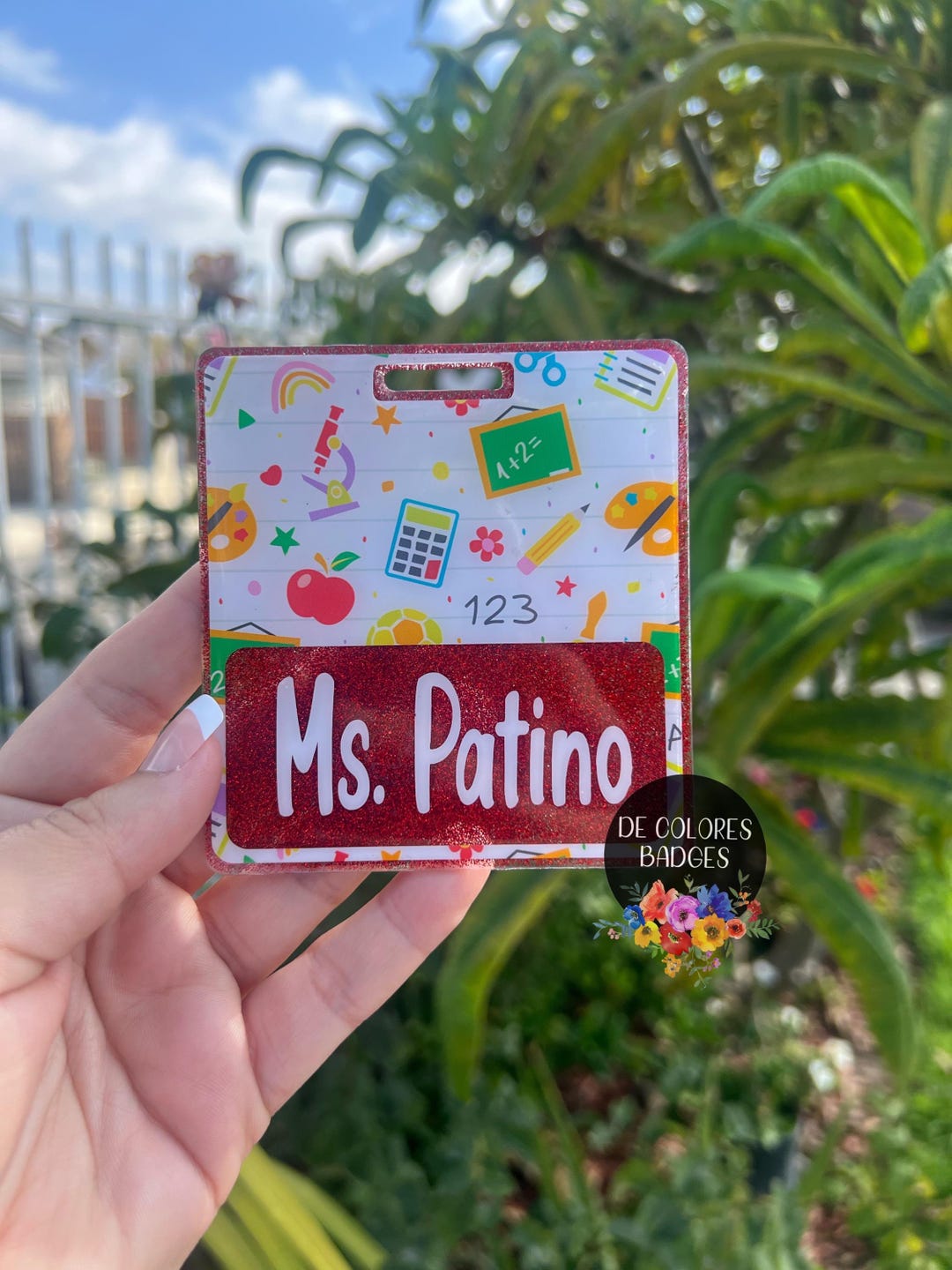 Back to School Badge Buddy Teacher ID Holder Personalized Badge Buddy ...