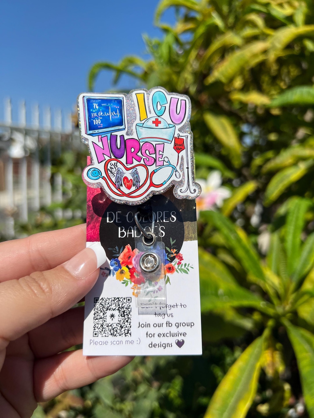 ICU Nurse Badge Reel, Intensive Care Unit Nurse Badge Reel, Icu Nurse ...