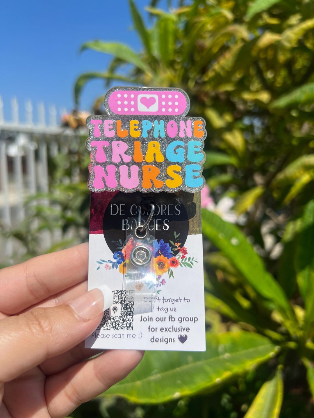 Telephone Triage Nurse Badge Reel, ID Holder, Medical Badge Reel ...